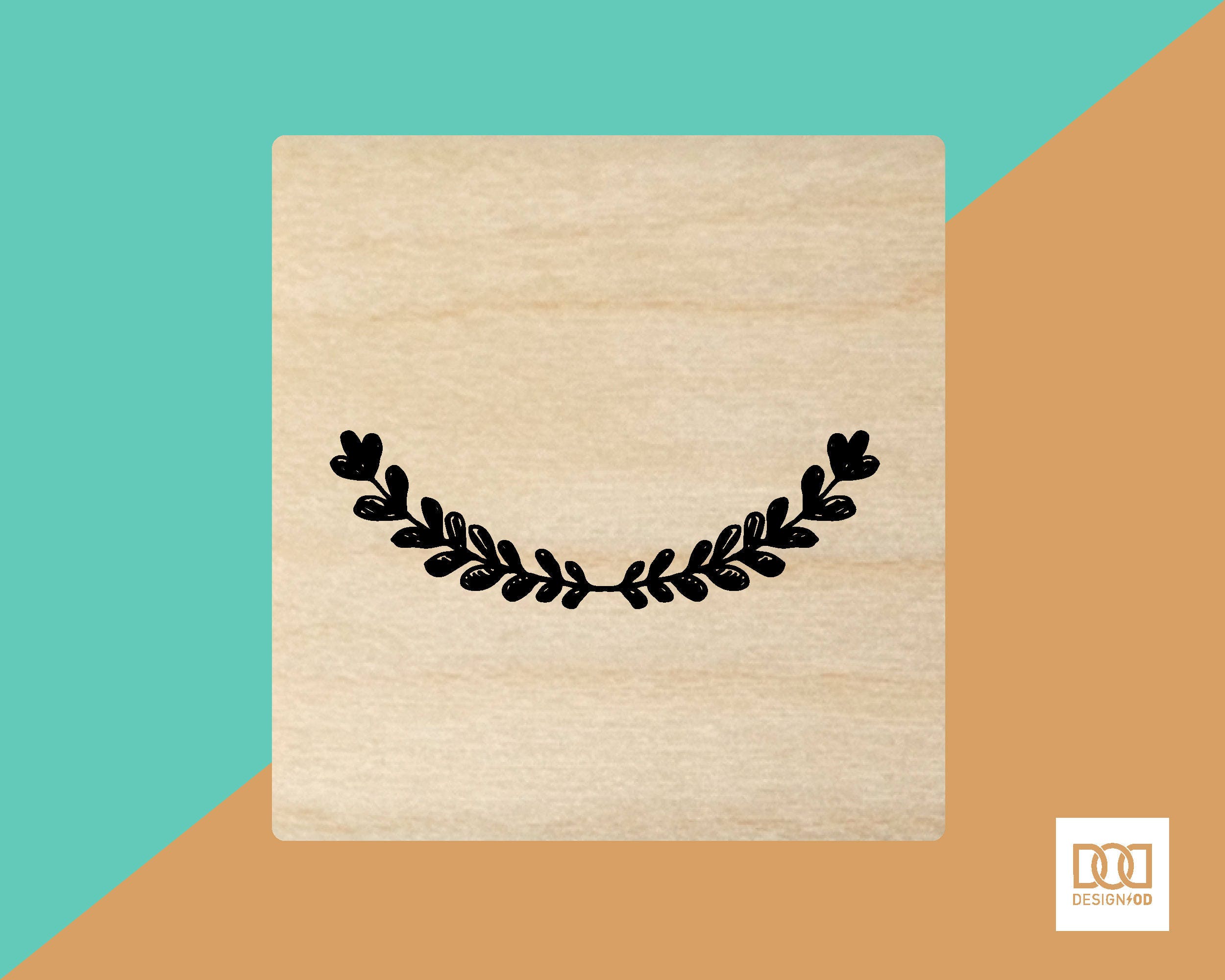 Rustic Wreath Round 6cm Rubber Stamp DODRS0005 | Etsy