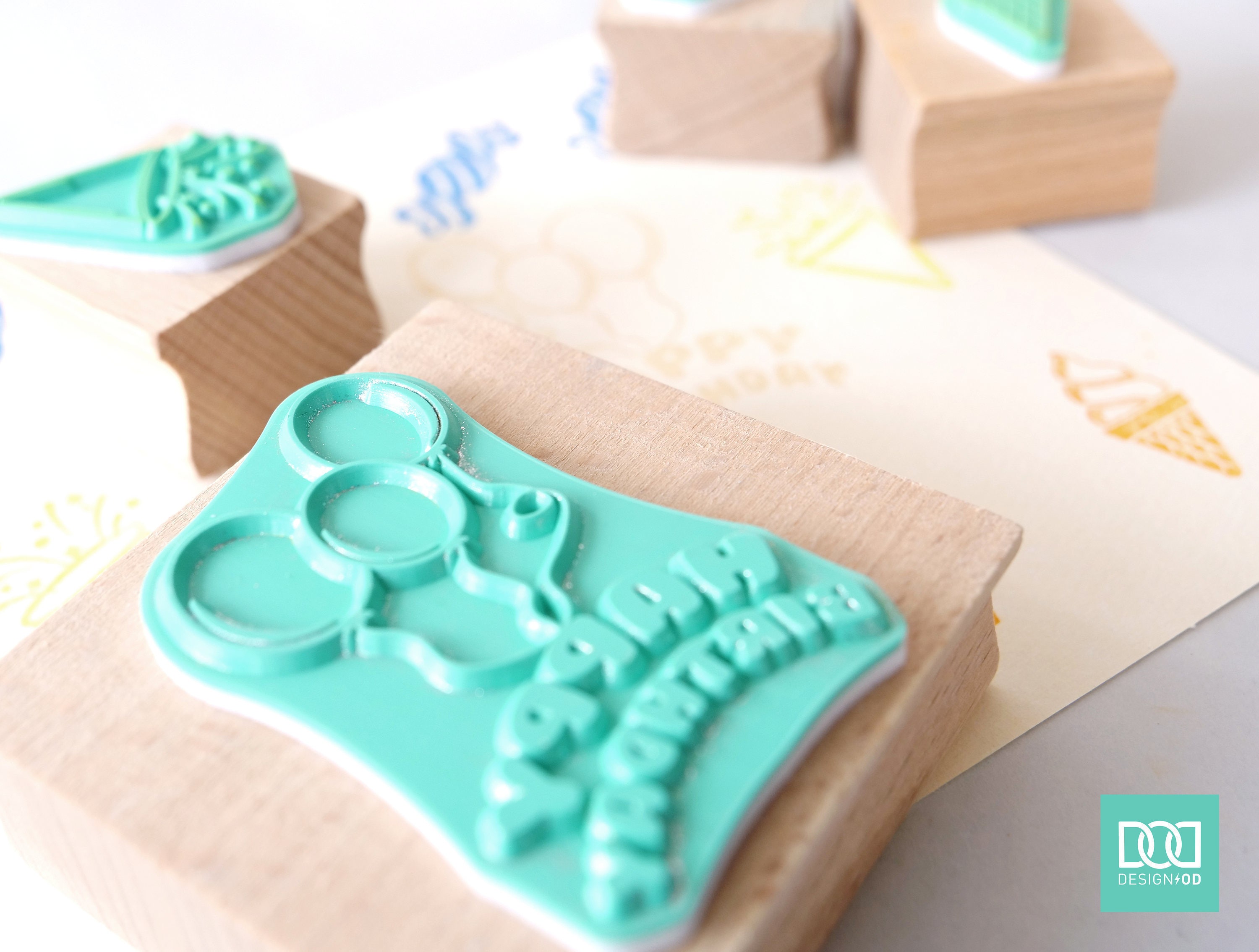 Modern Alphabet-d 3cm Rubber Stamp DODRS0158 | Etsy