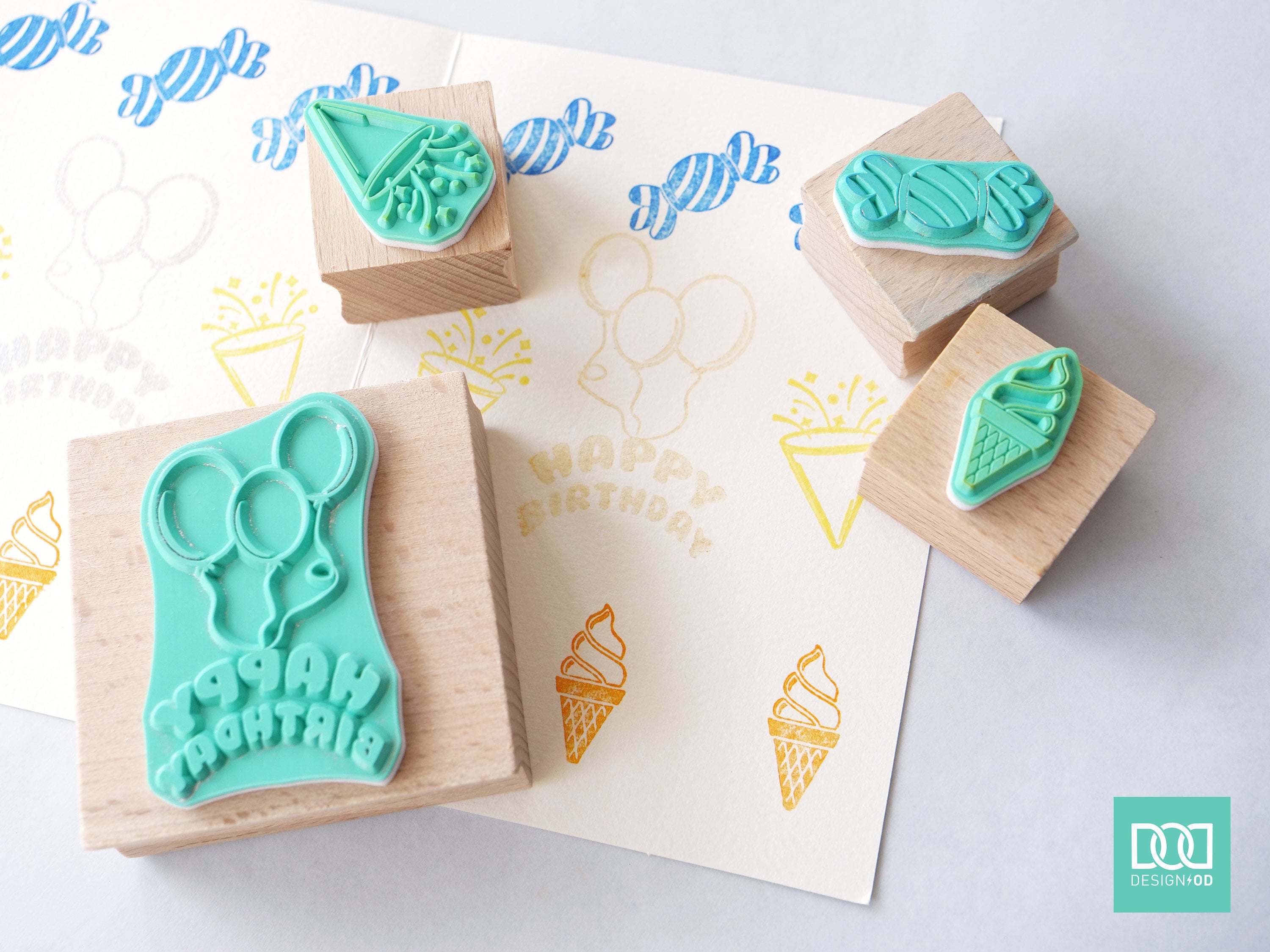 Happy Birthday_celebration Rubber Stamp Combo Set | Etsy