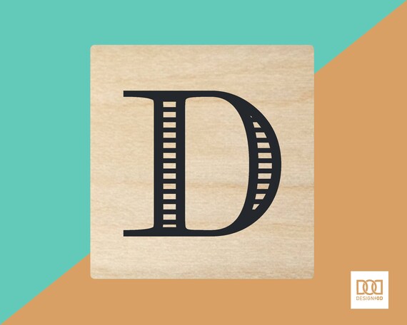 Modern Alphabet-d 3cm Rubber Stamp DODRS0158 | Etsy