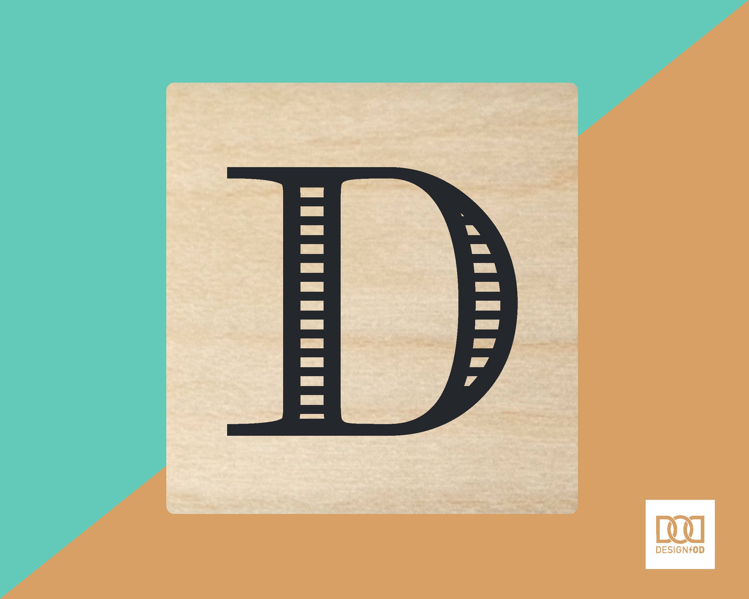 Modern Alphabet-d 3cm Rubber Stamp DODRS0158 | Etsy