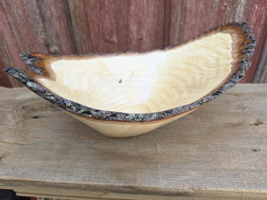 Sugar Maple Bowl, Unique Artistic Old Growth Fruit Bowl, Rustic ...