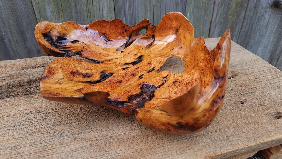 Cherry Burl Bowl, Unique Artistic Old Growth Collector Piece, Rustic ...