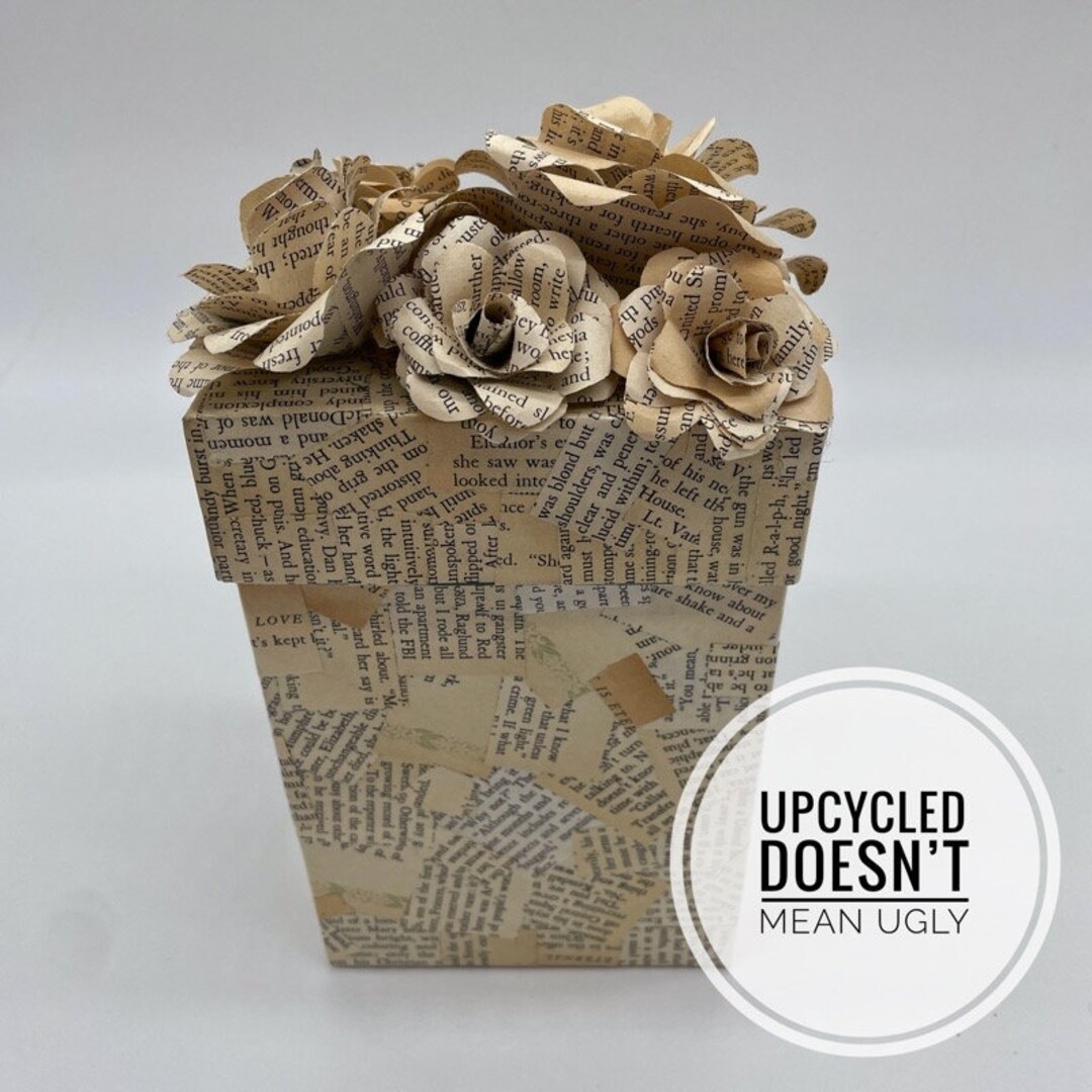 Handmade Memory Box • Book-page Covered • Home Decor • Housewarming ...