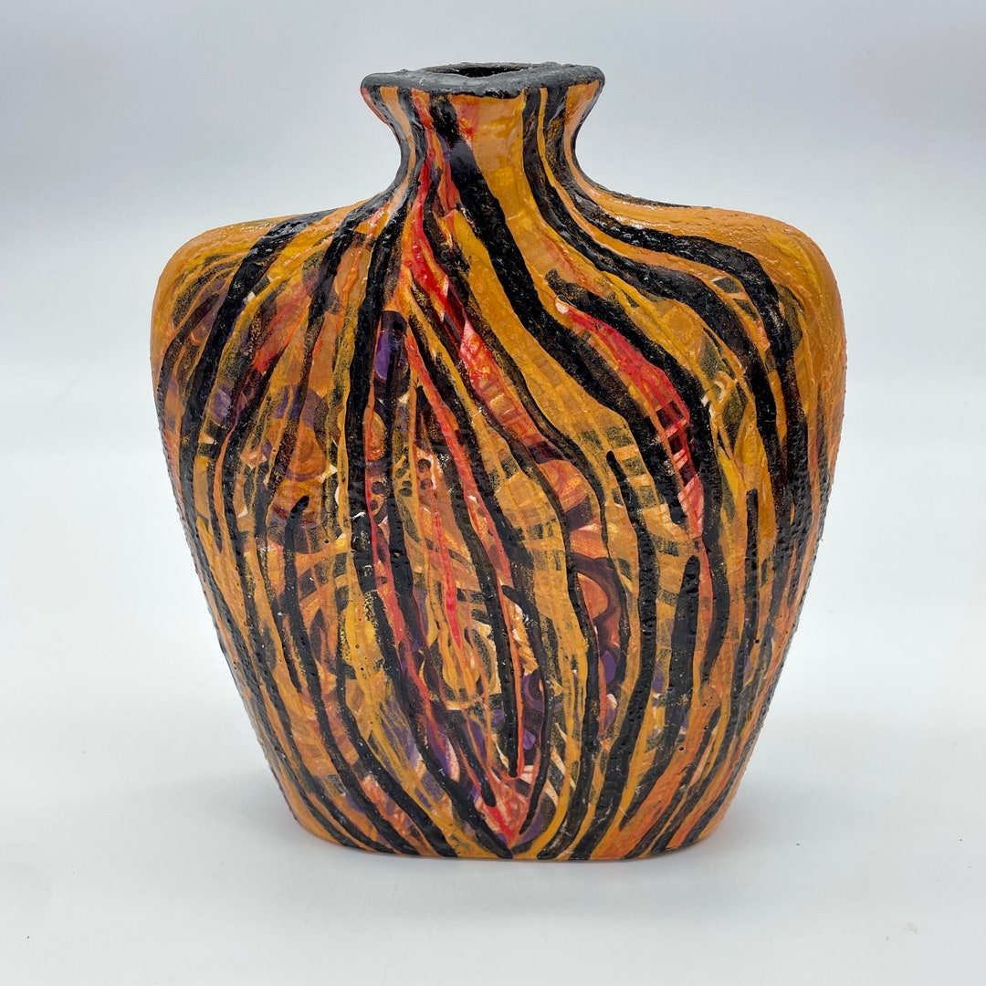 Modern Art Vase Ceramic Hand-painted Home Décor - Etsy