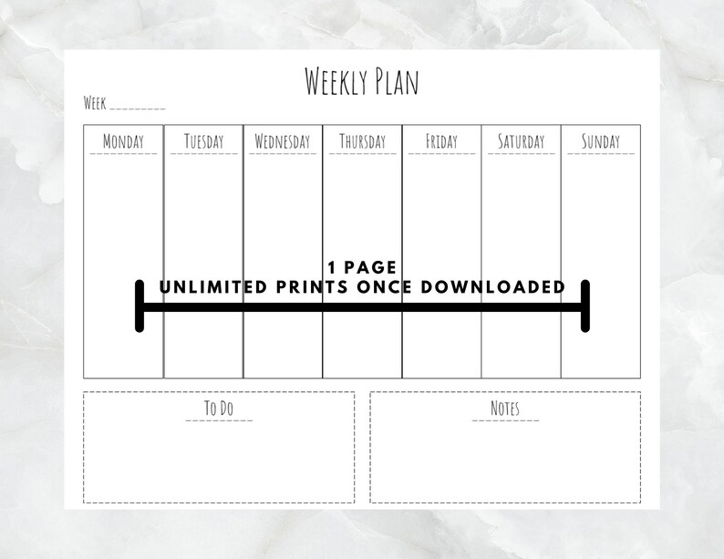 2021 Minimal Weekly Planner Printable Weekly Agenda to Do | Etsy