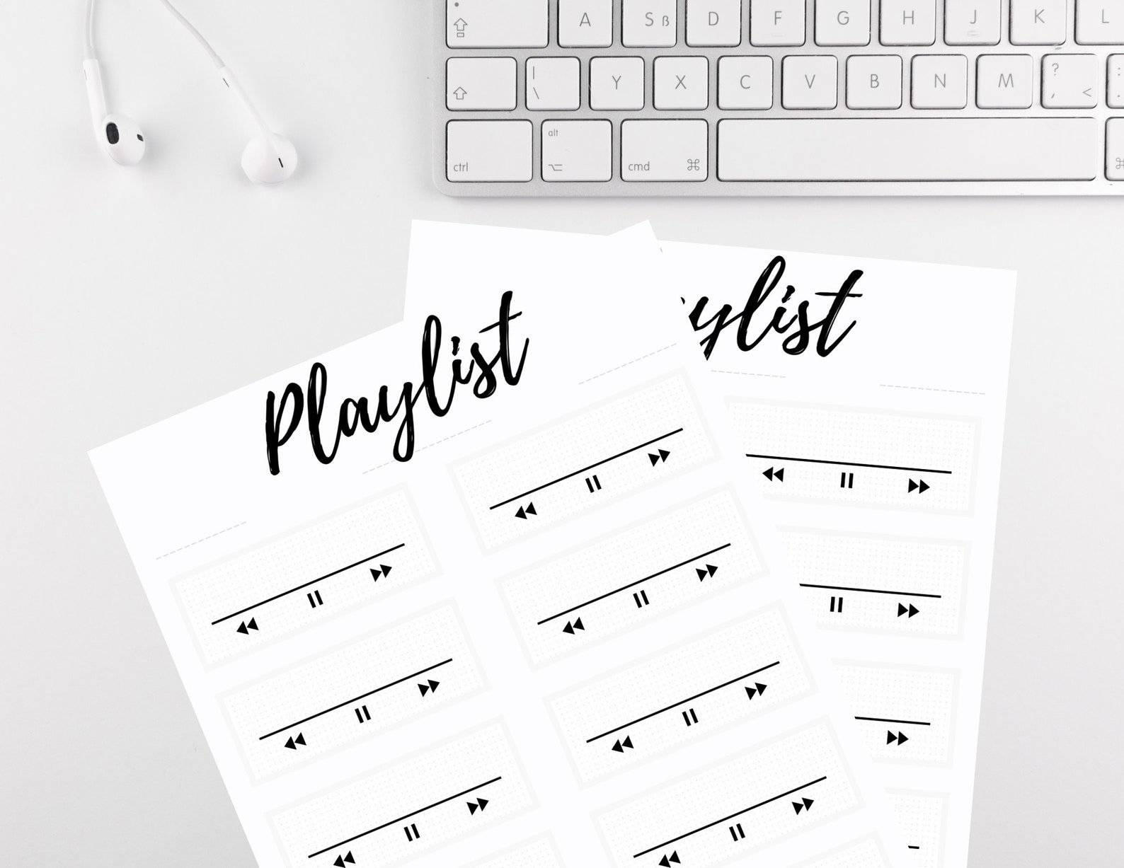Music Tracker Playlist Spread Minimal Bullet Journal Spread - Etsy