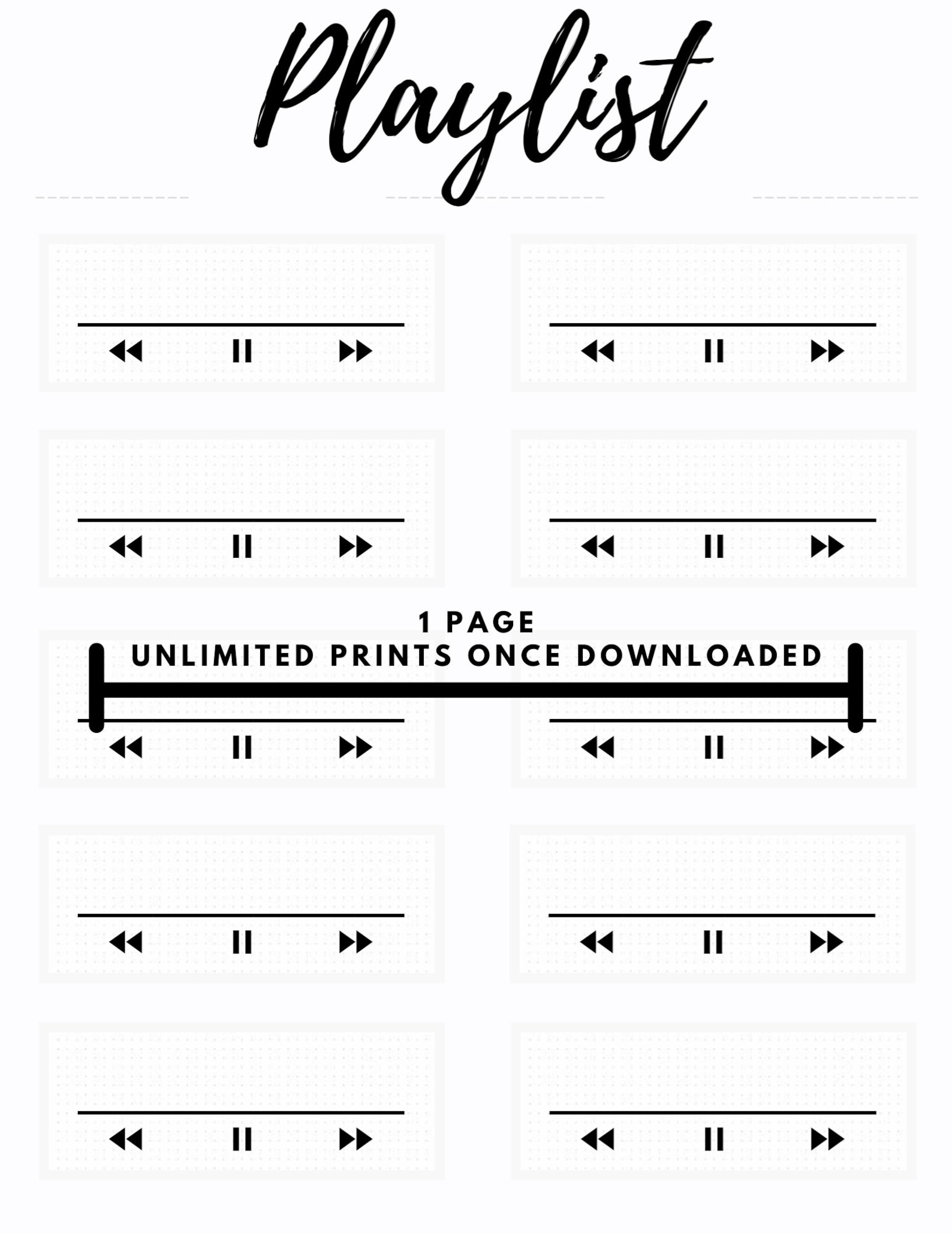 Music Tracker Playlist Spread Minimal Bullet Journal Spread - Etsy