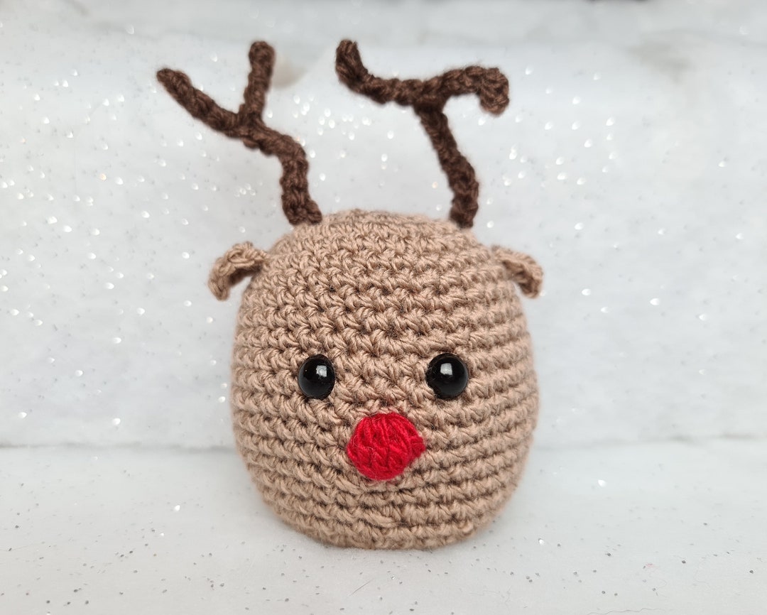 Crochet Rudolph le renne au nez rouge décoration de Noël - Etsy France