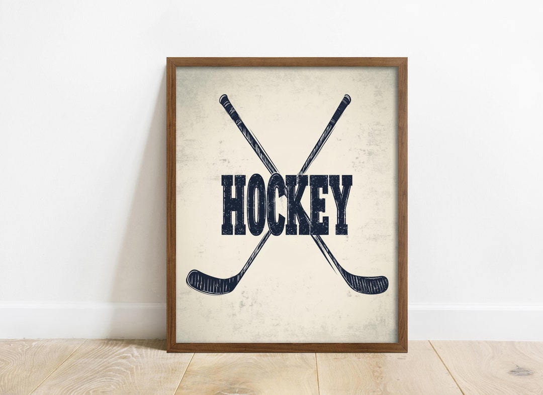 Hockey Theme Wall Print, Printable Digital Download, Graphic Sports ...