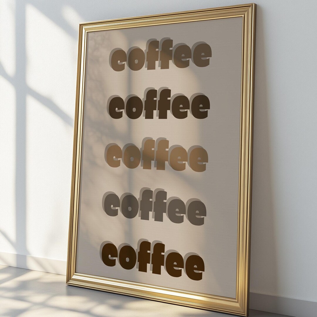 Coffee Wall Art, Coffee Bar Digital Download, Coffee Lover Gift ...