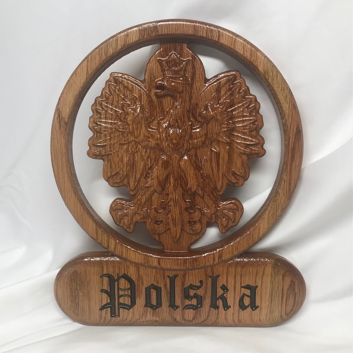 Carved Polish Eagle With Decorative Border and Name Plaque - Etsy