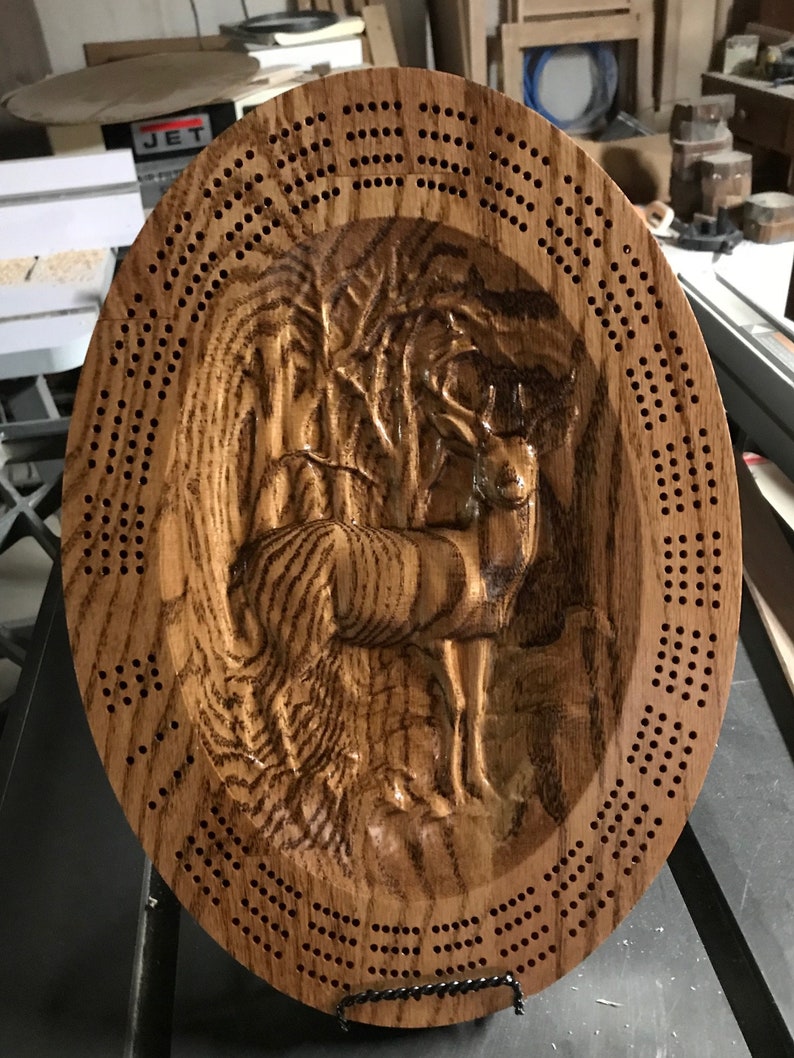 Custom Wood Carved Cribbage Boards | Etsy