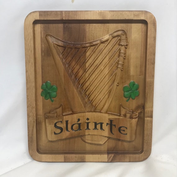 Irish Wood Carved Plaque - Etsy