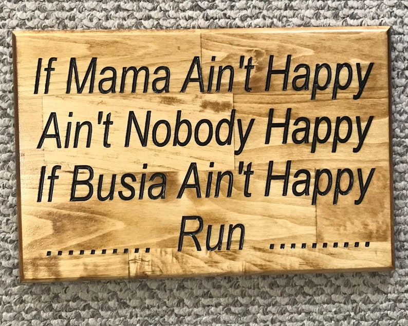 Grandma Babcia Busia Carved Wood Sign - Etsy