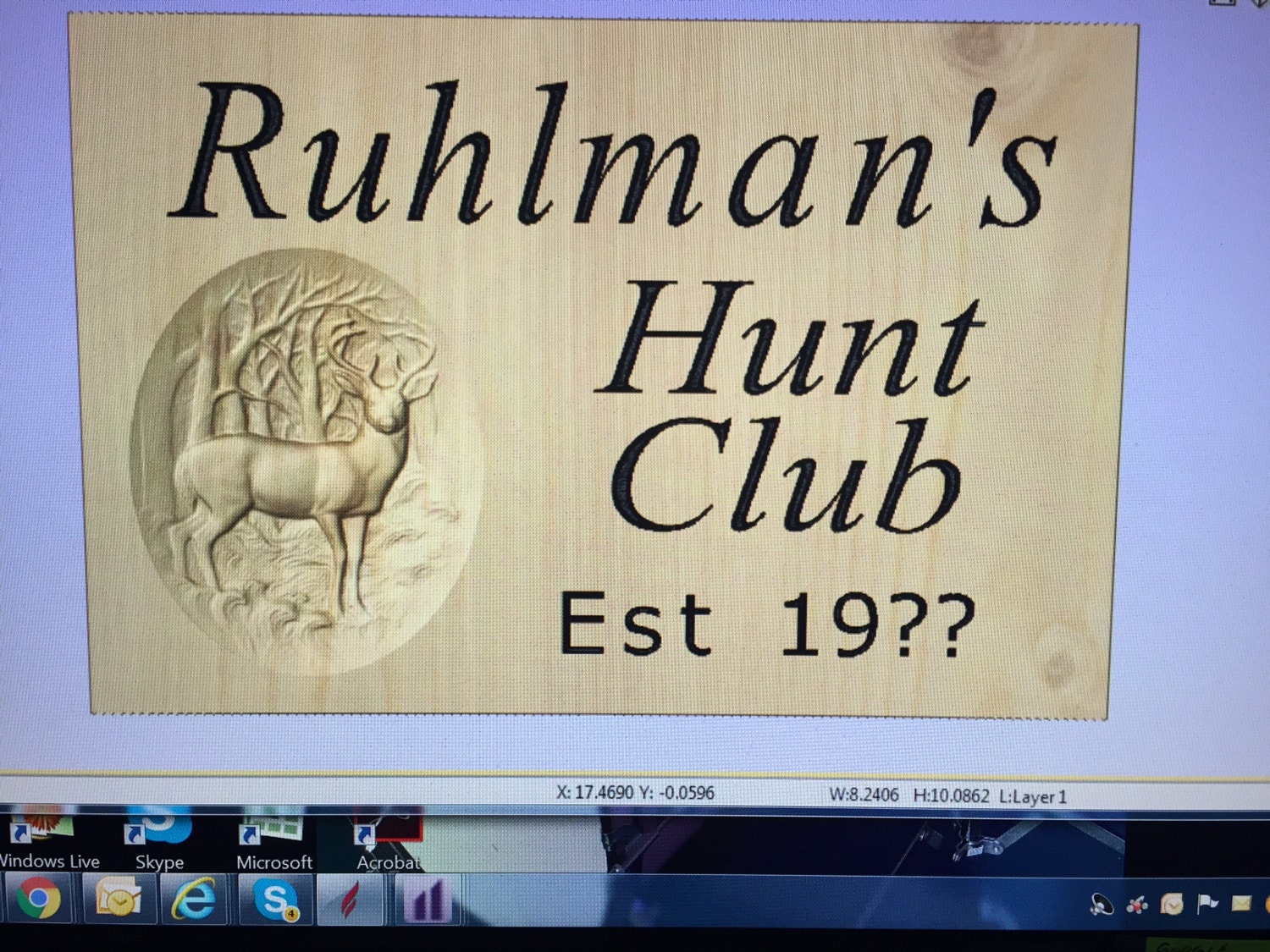 Deer Hunt Club Sign | Etsy