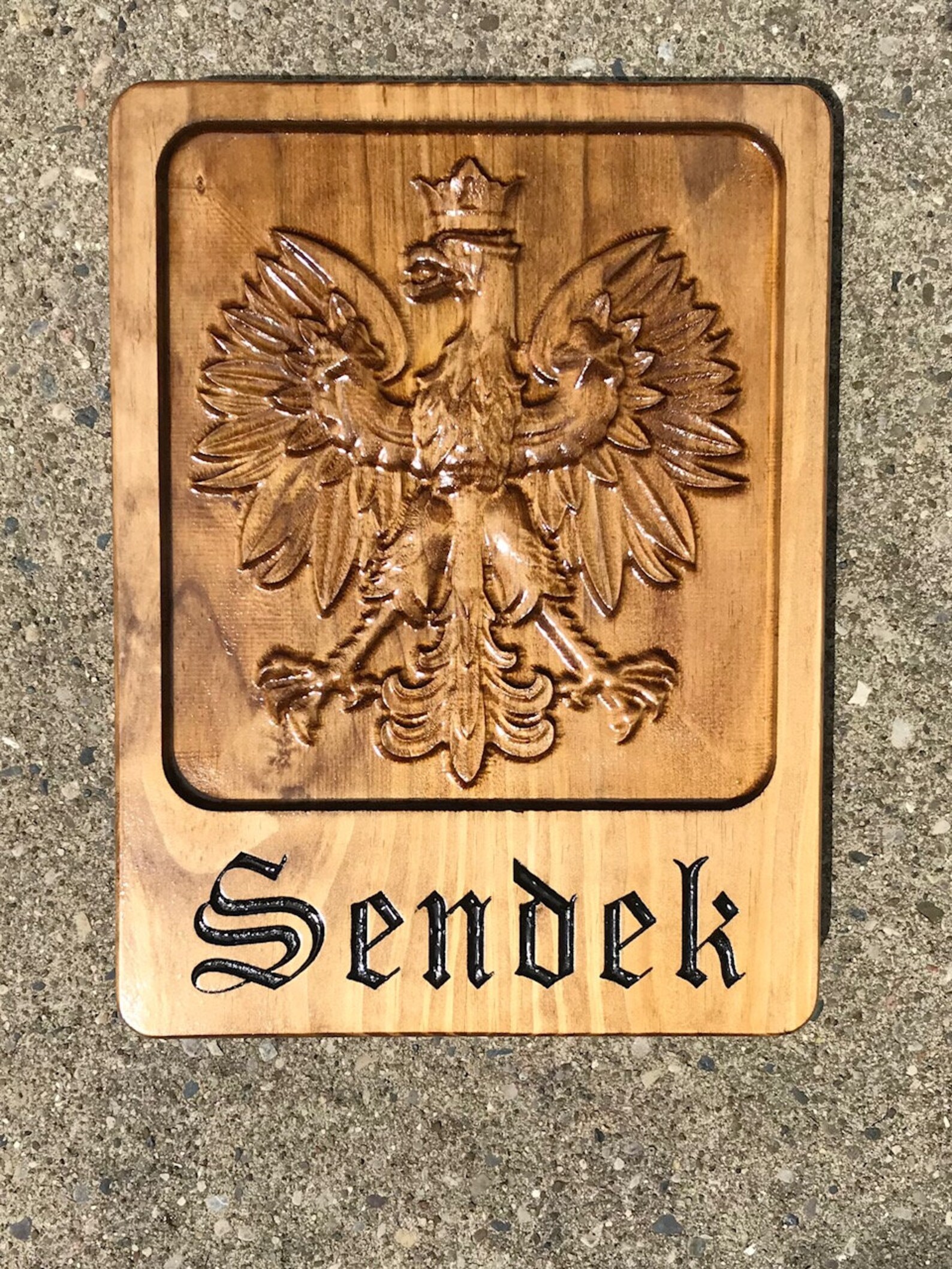 Wood Carving Polska Polish Eagle | Etsy