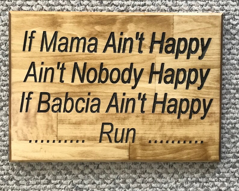Grandma Babcia Busia Carved Wood Sign - Etsy