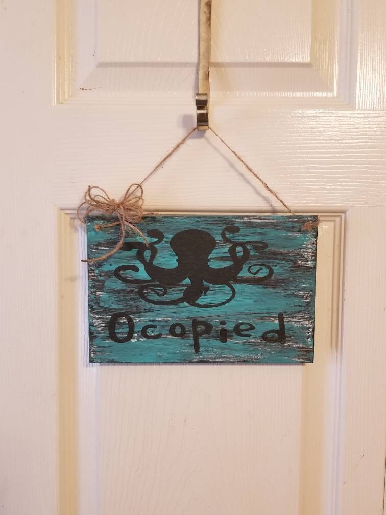 Ocopied Sign Octopus Sign Kraken Sign Octopus Decor Kraken - Etsy