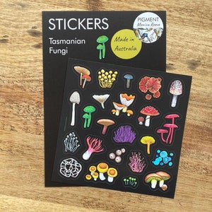 Fungi Stickers, Toadstools, Nature Lover, Stationary, Scrapbook ...