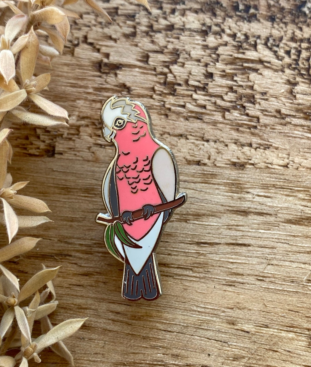 Pink Grey Galah LAPEL PIN Bird Tasmania Tassie Icons - Etsy