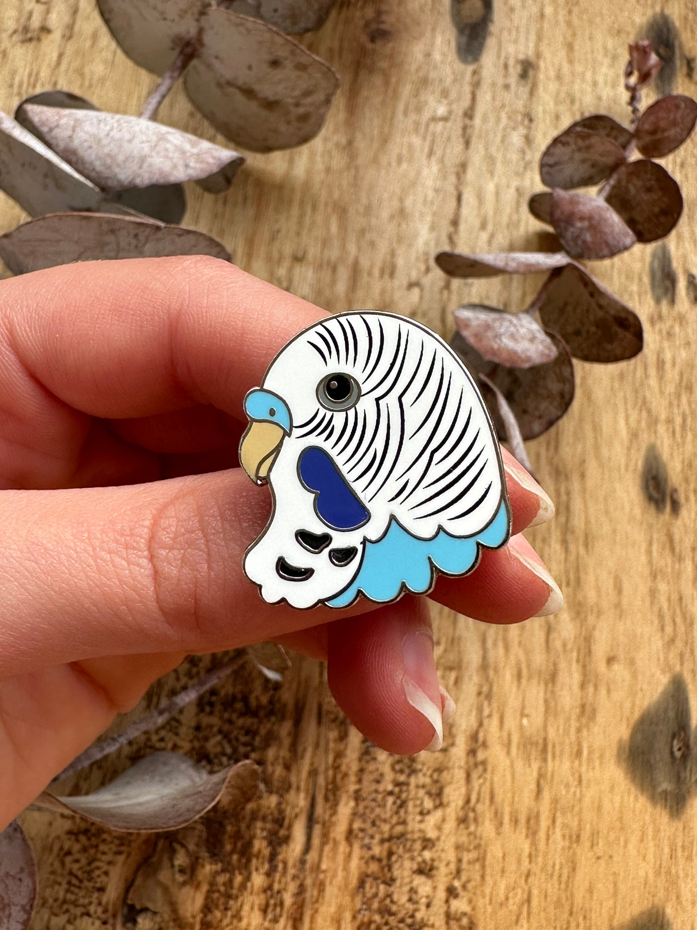 Budgie, Budgerigar, Enamel Pin, Australian Bird, Pin Collection, Bird ...