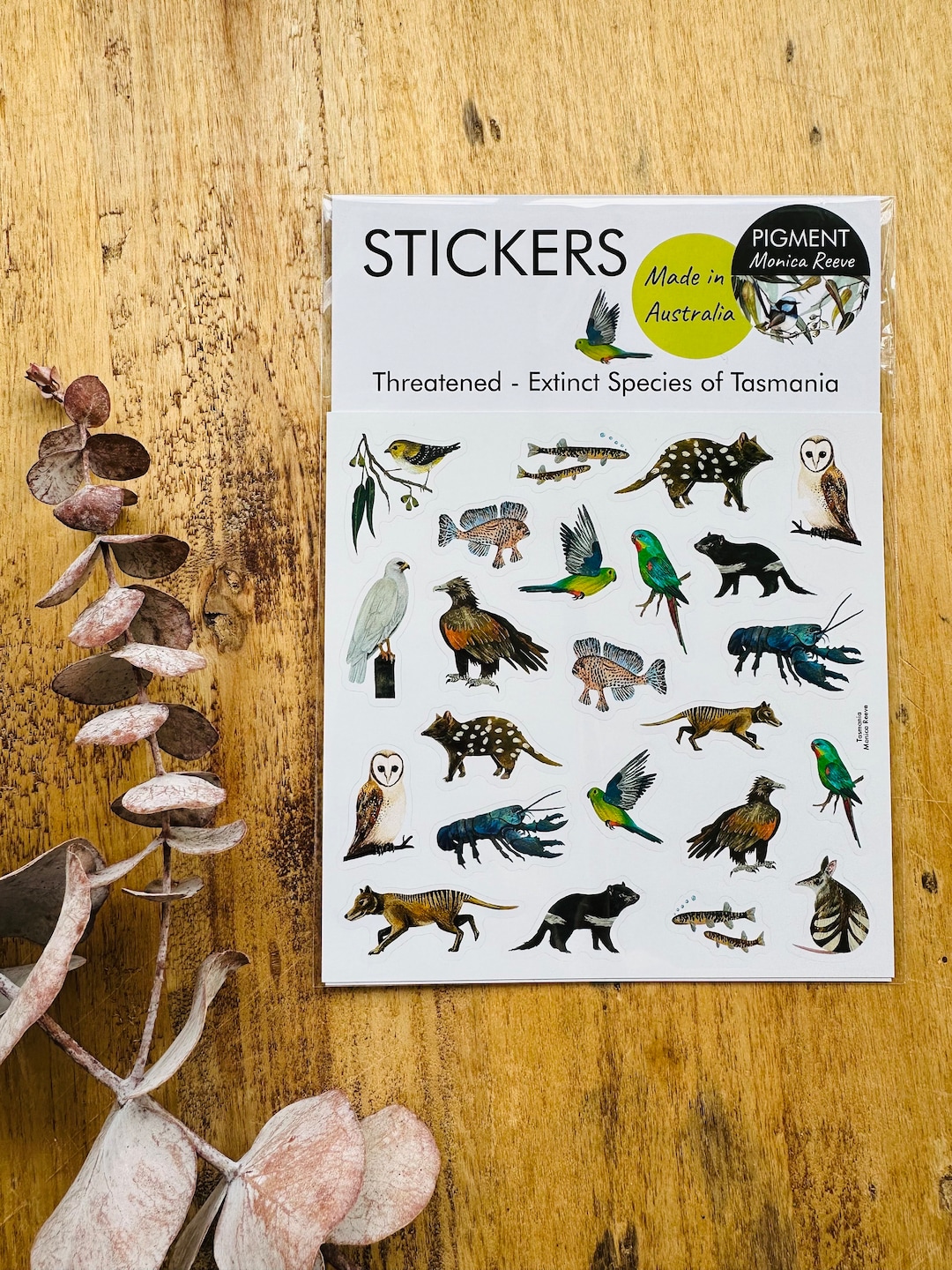 Endangered Animals, Sticker Sheet, Animal Stickers, Eagle, Tasmanian ...