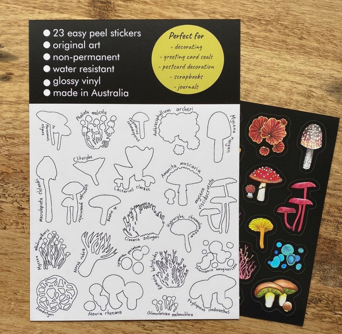 Fungi Stickers, Toadstools, Nature Lover, Stationary, Scrapbook ...