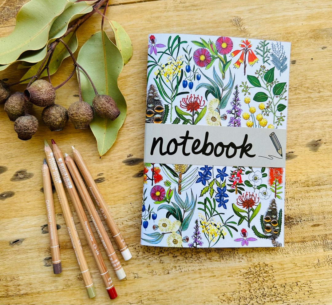 Notebook, Wildflowers of Tasmania, Sketchbook, Journal, Diary, Gift ...