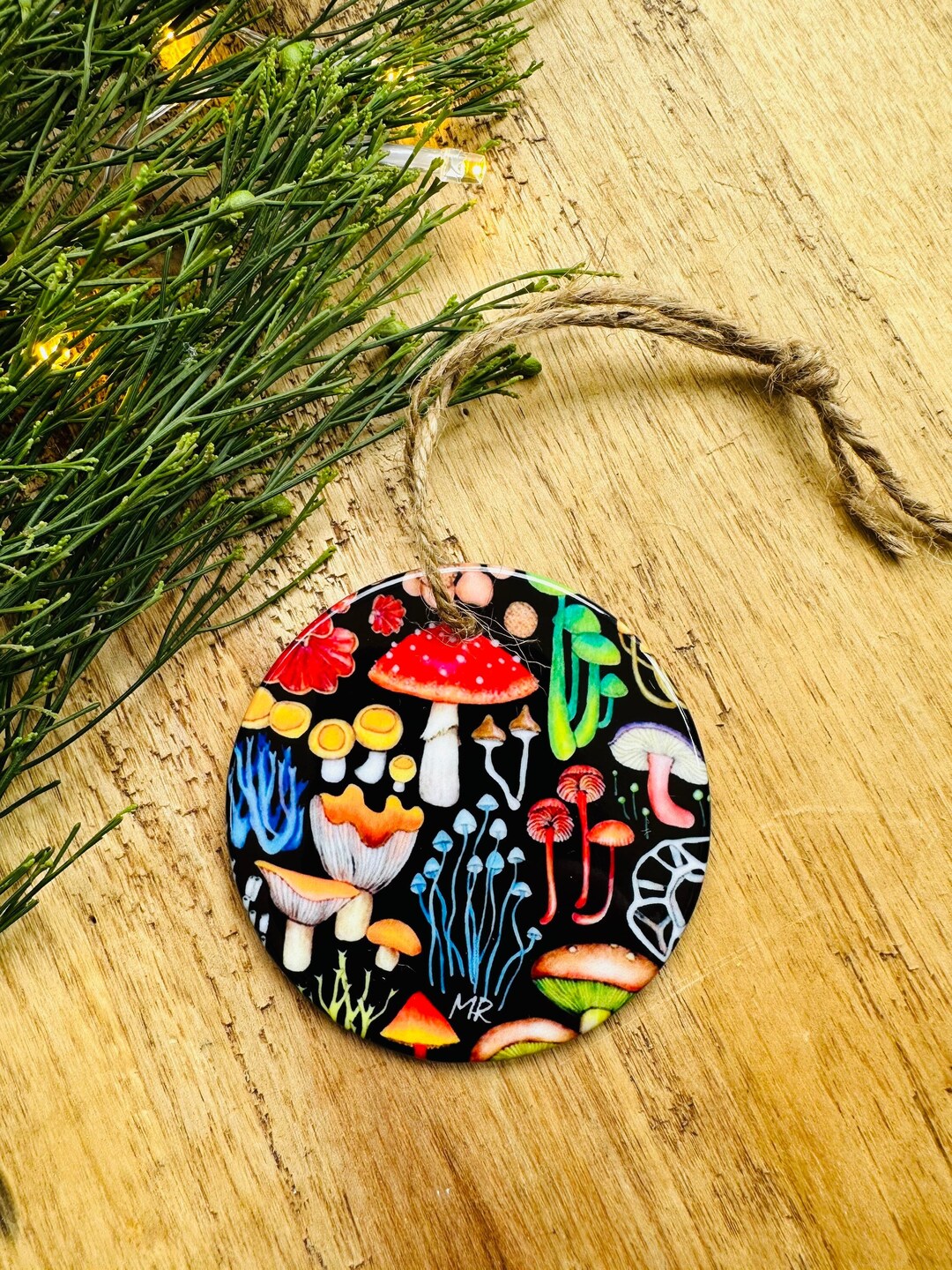 Tasmanian Fungi Ornament Bauble Ceramic Christmas Trees Decoration Tile ...