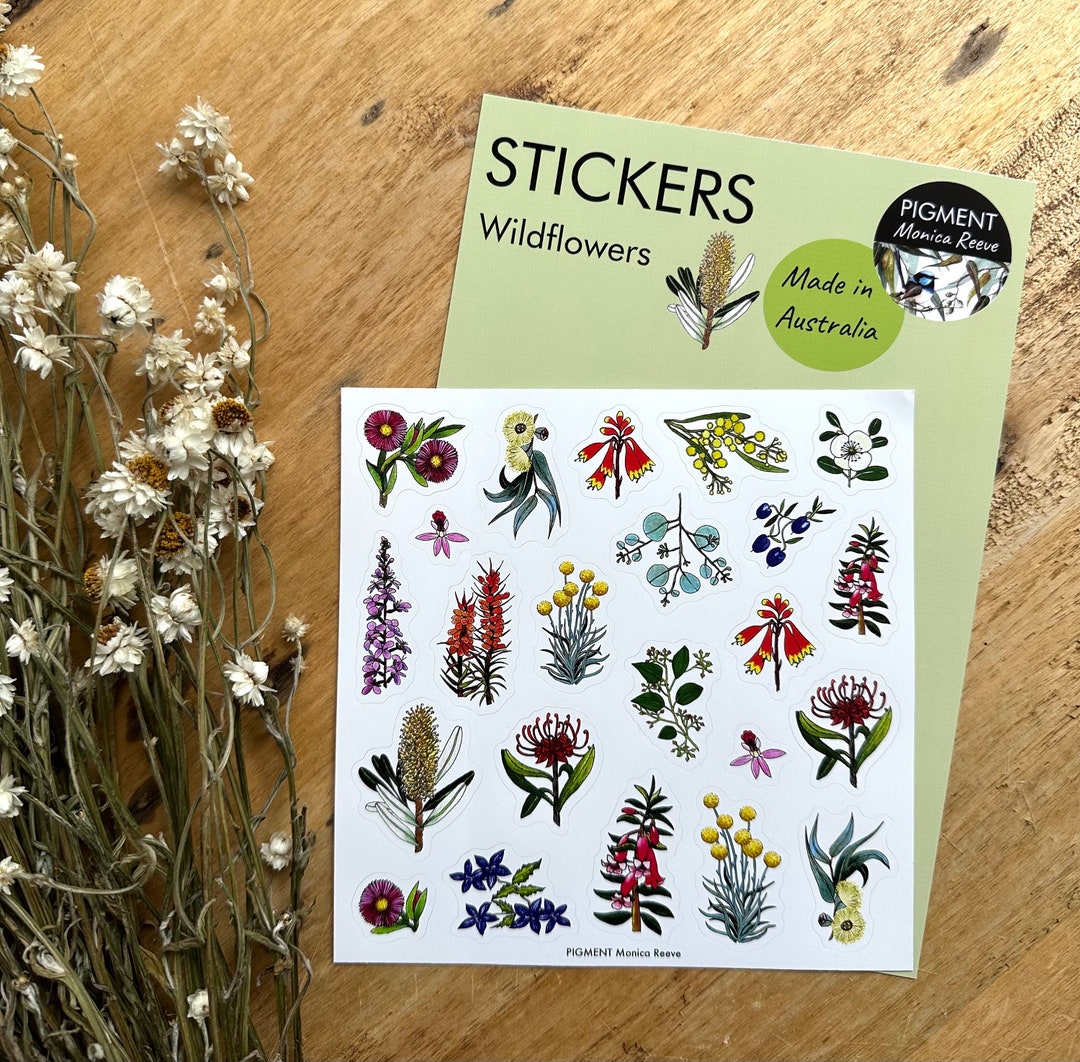 Flower Stickers, Wildflowers of Australia, Letter Writing, Scrapbooking ...