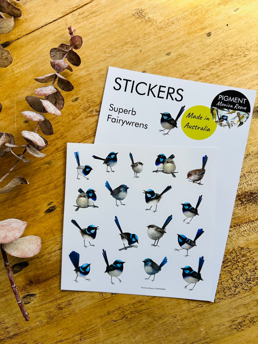 Superb Fairy Wren, Blue Wrens, Bird Stickers, Decorations, Letter ...