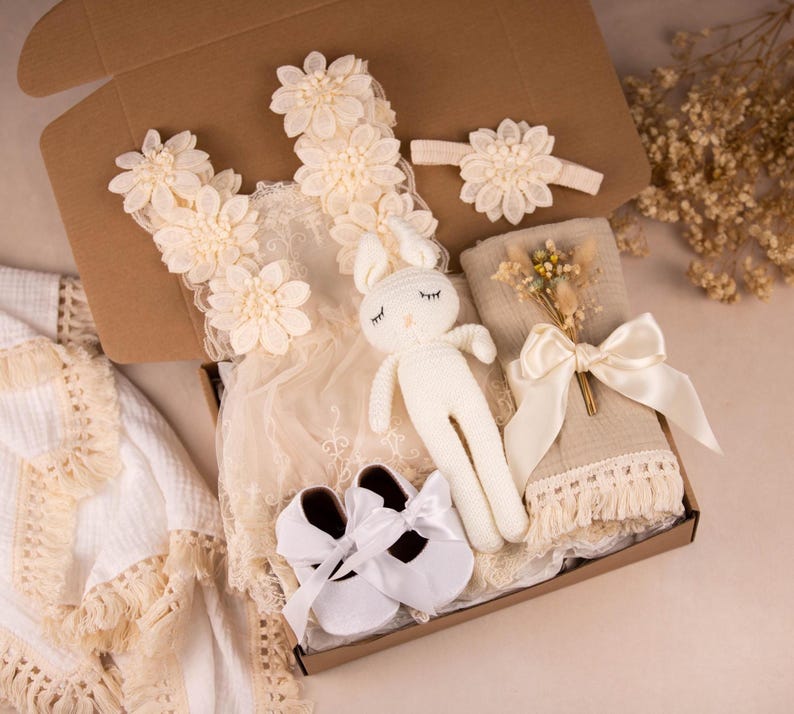 Welcome Baby Girl Gift for New Parents Signature Baby Girl Gift Box ...