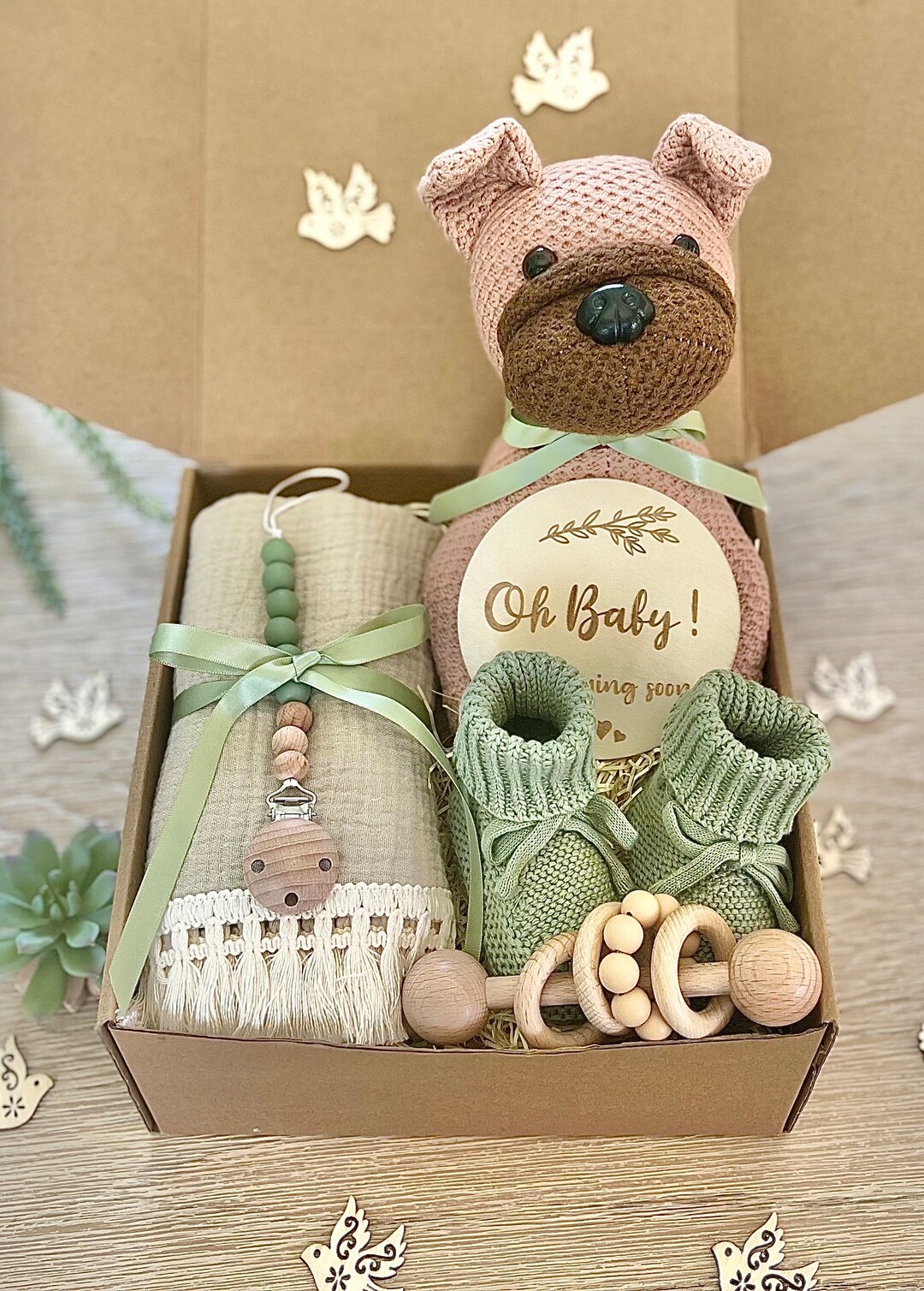 Newborn Gift Set, Warm and Cozy Gift Newborn Gift Box, Baby Shower Gift ...