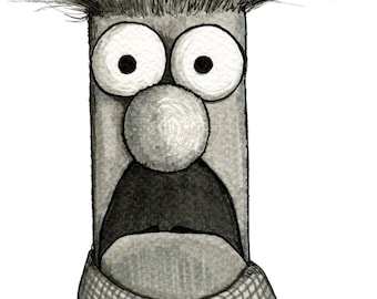 beaker muppet drawing