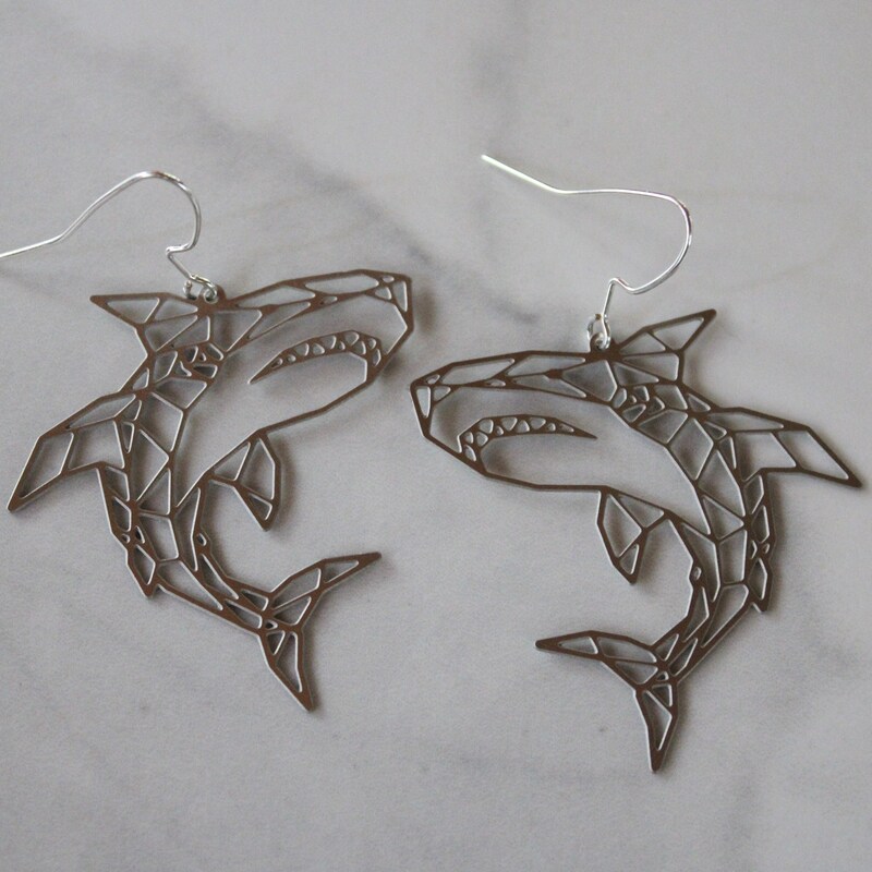 Shark Earrings - Etsy