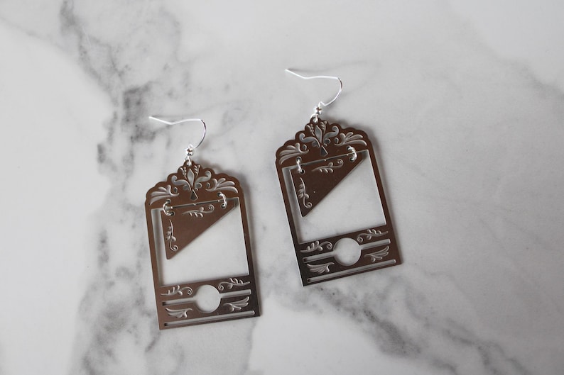 Silver Guillotine Dangle Earrings, Guillotine Jewelry, French ...