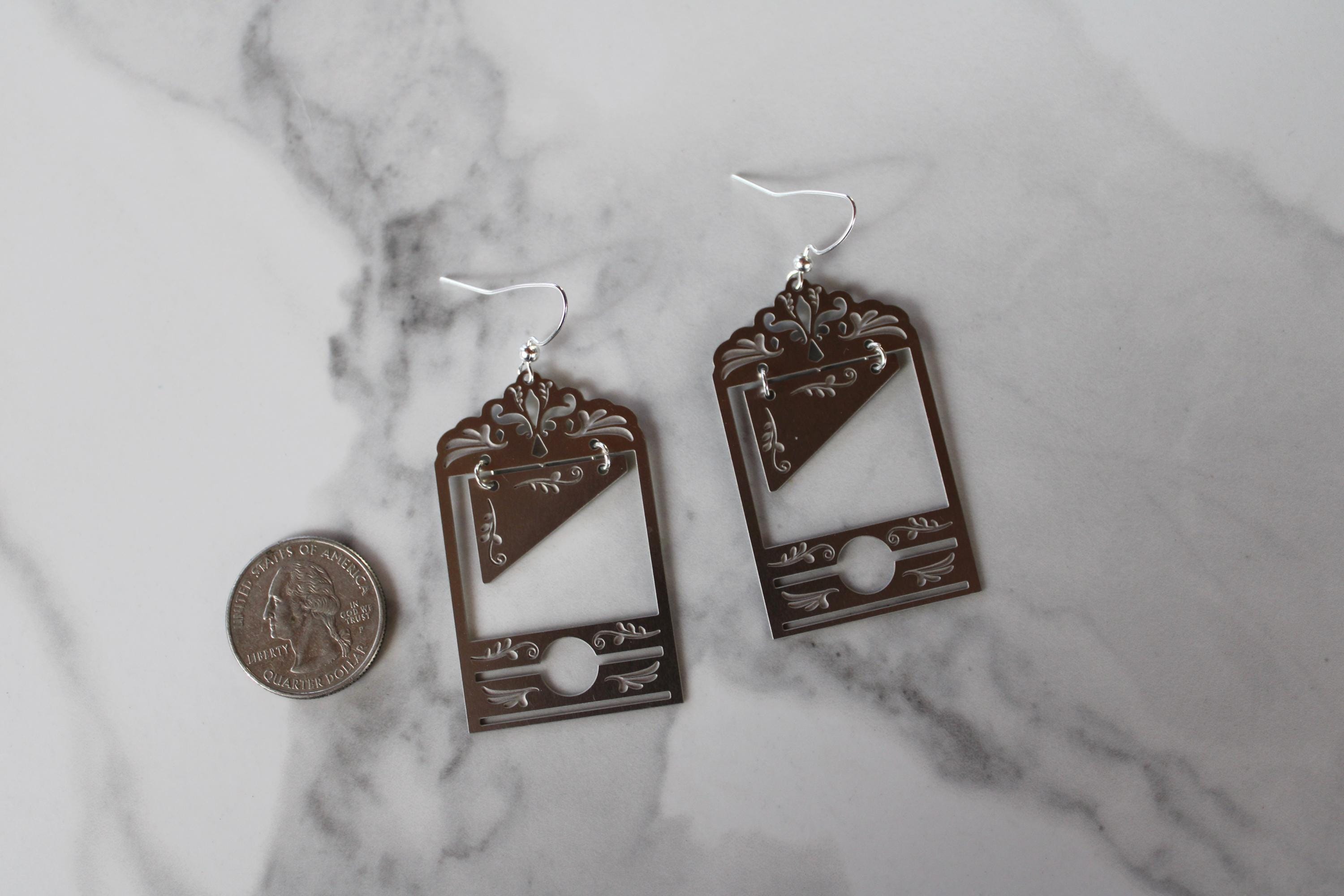 Silver Guillotine Dangle Earrings, Guillotine Jewelry, French ...