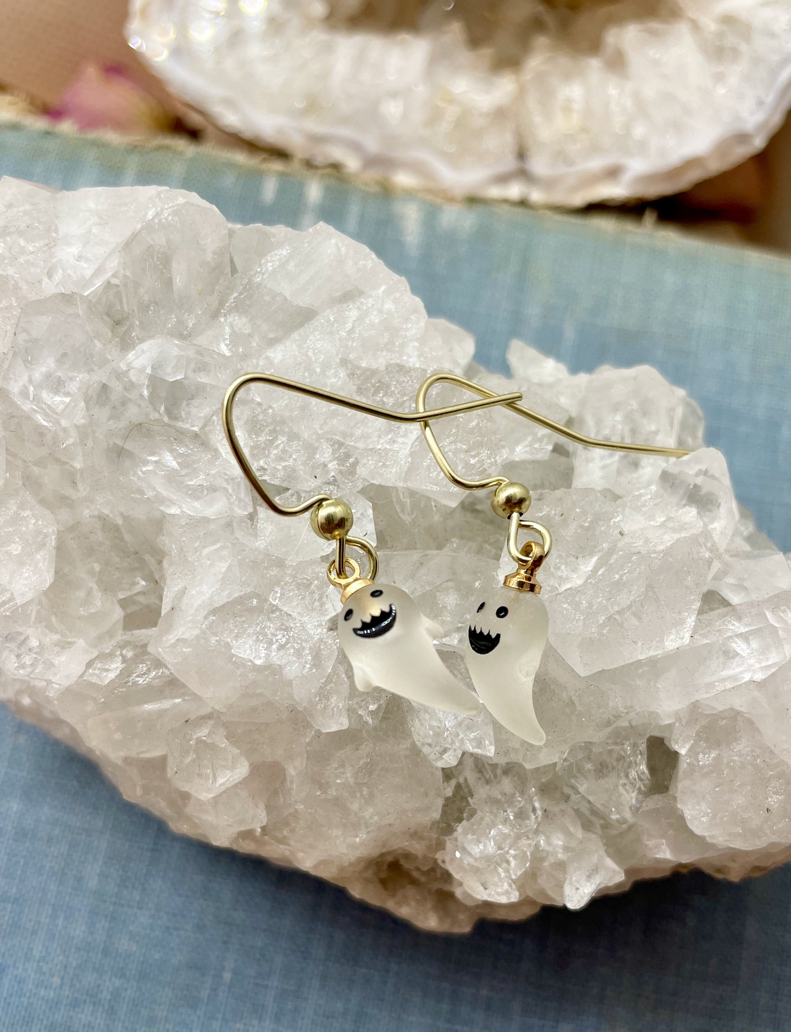 Ghost Earrings, Halloween, Ghost Jewelry, Halloween Jewelry, Gold ...