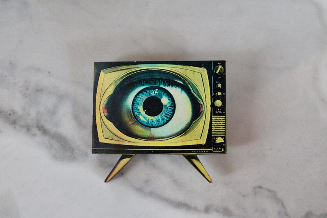 Vintage Television Pin, Tv Pin, Tv Brooch, Gift, Gift for Her, Pin ...