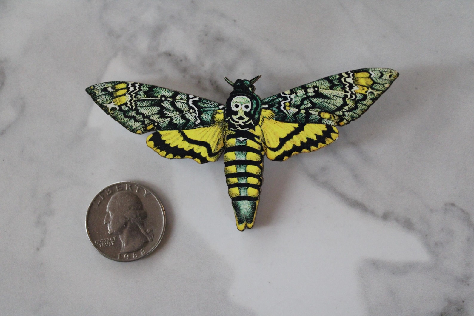 Death Head Moth Pin, Moth Pin, Jewelry, Gift for Her, Holiday, Summer ...