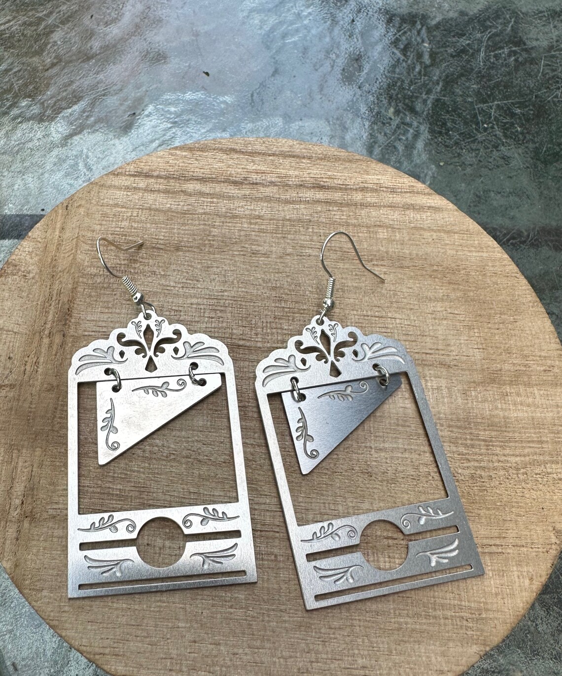 Silver Guillotine Dangle Earrings, Guillotine Jewelry, French ...