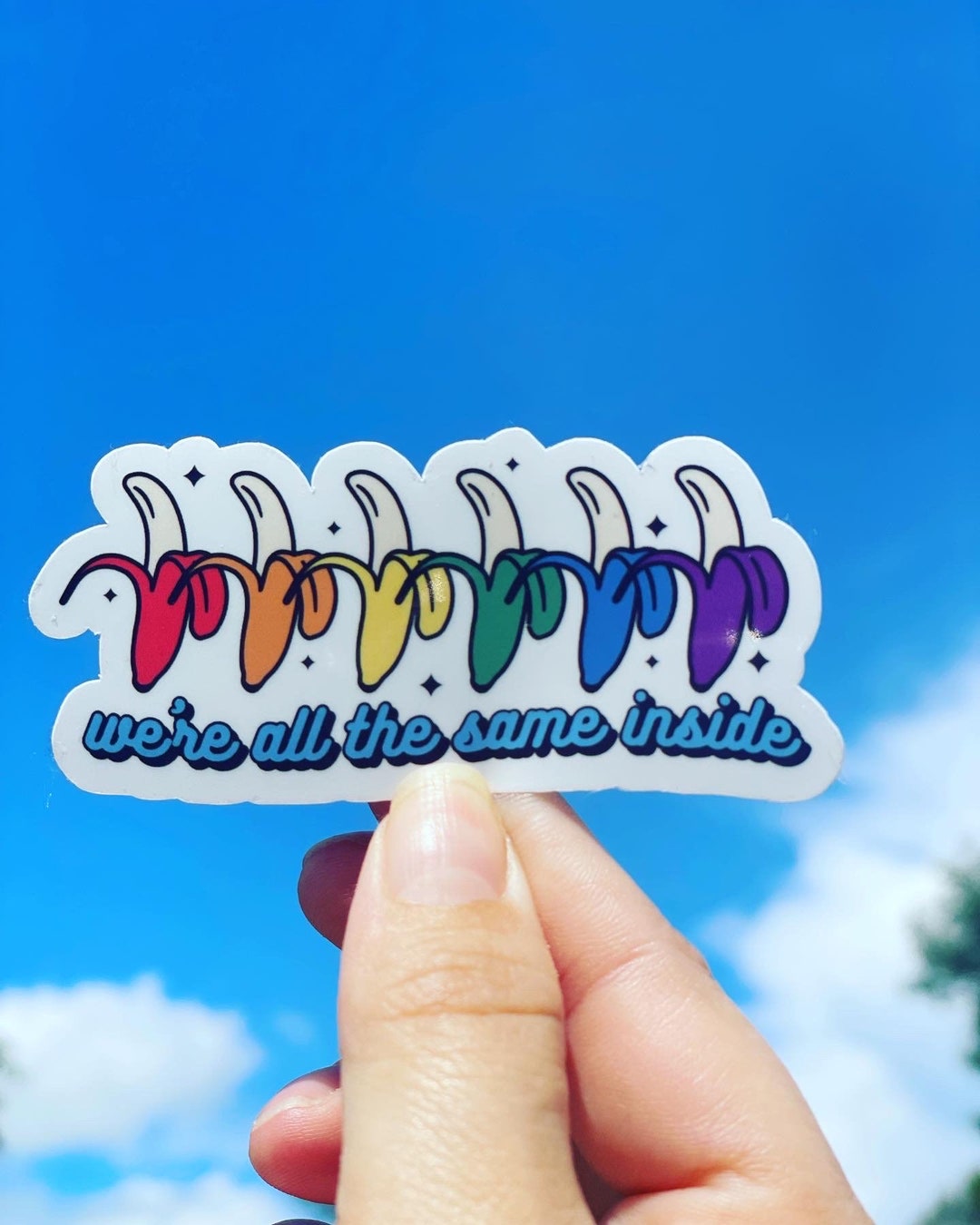 We Are All the Same Inside | Pride Sticker | Rainbow Sticker | Glitter ...
