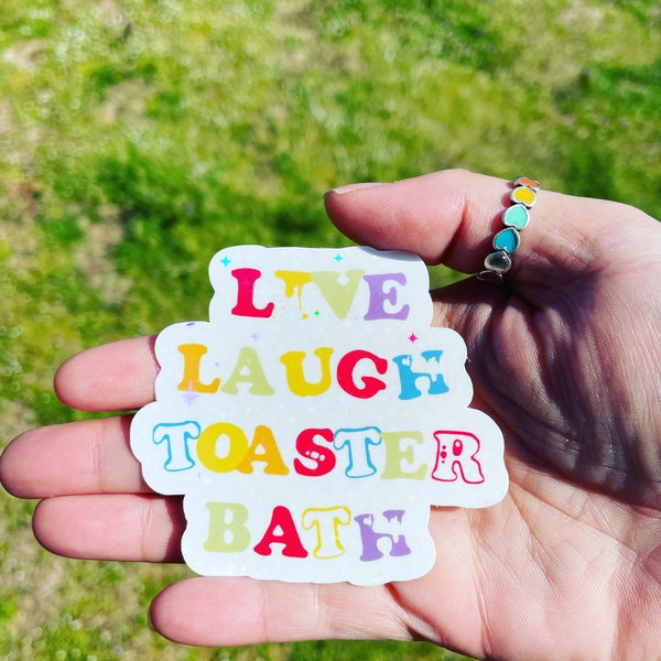 Live Laugh Toaster Bath Decal - Etsy