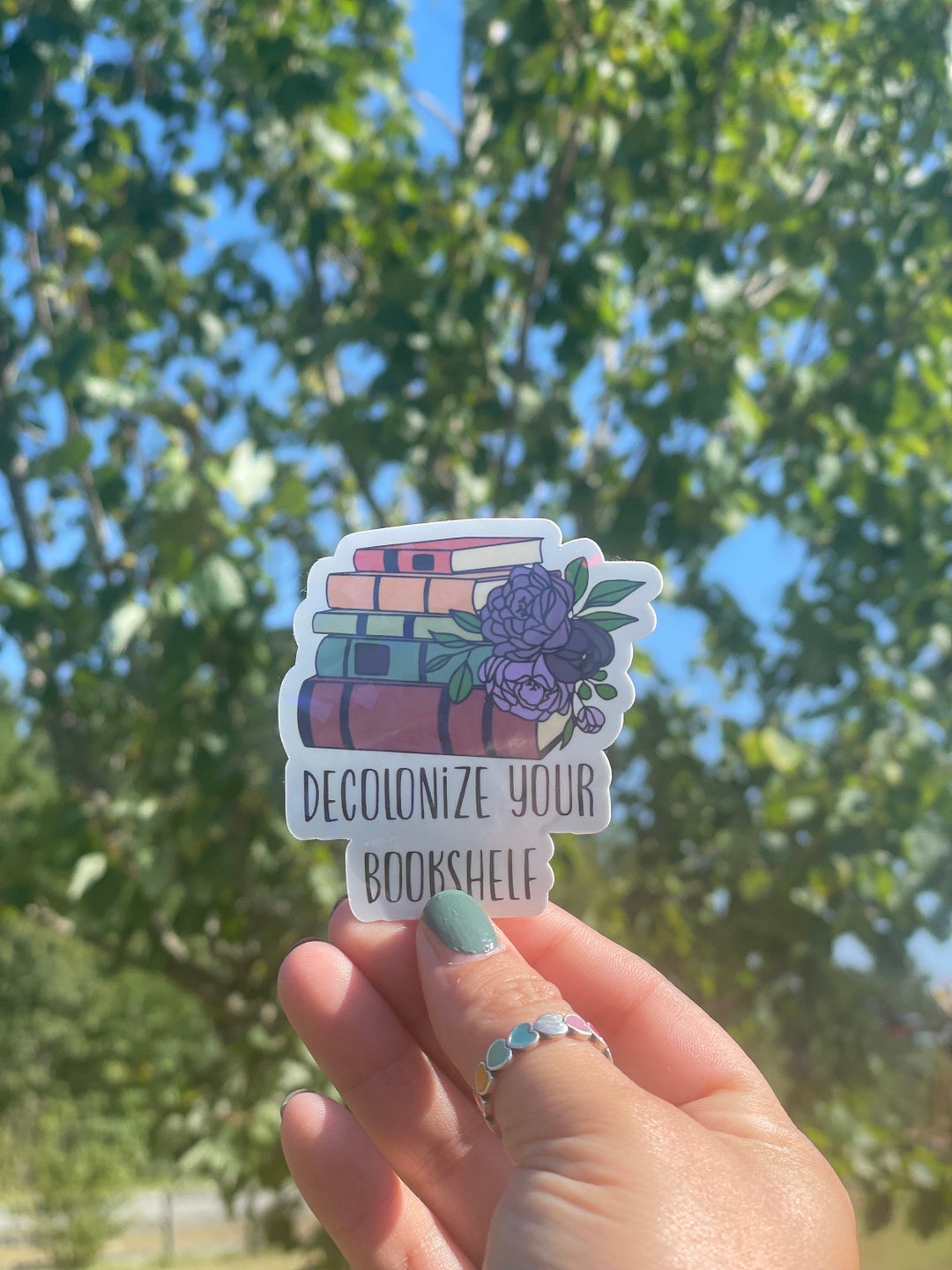 Decolonize Your Bookshelf Sticker I Holographic Sticker I Book Sticker ...
