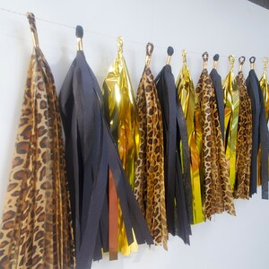 Leopard Print Paper Tassel Garland: Teal, Pink & Gold Party Decor - Etsy