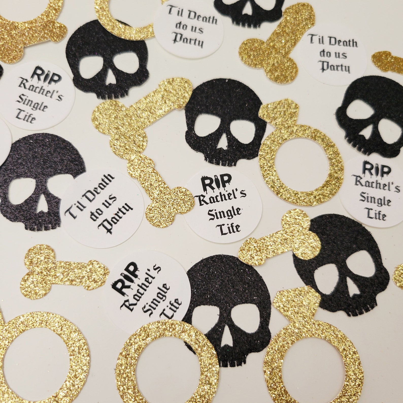 Gothic Bachelorette Party Personalized Confetti 100 Pcs Skull - Etsy
