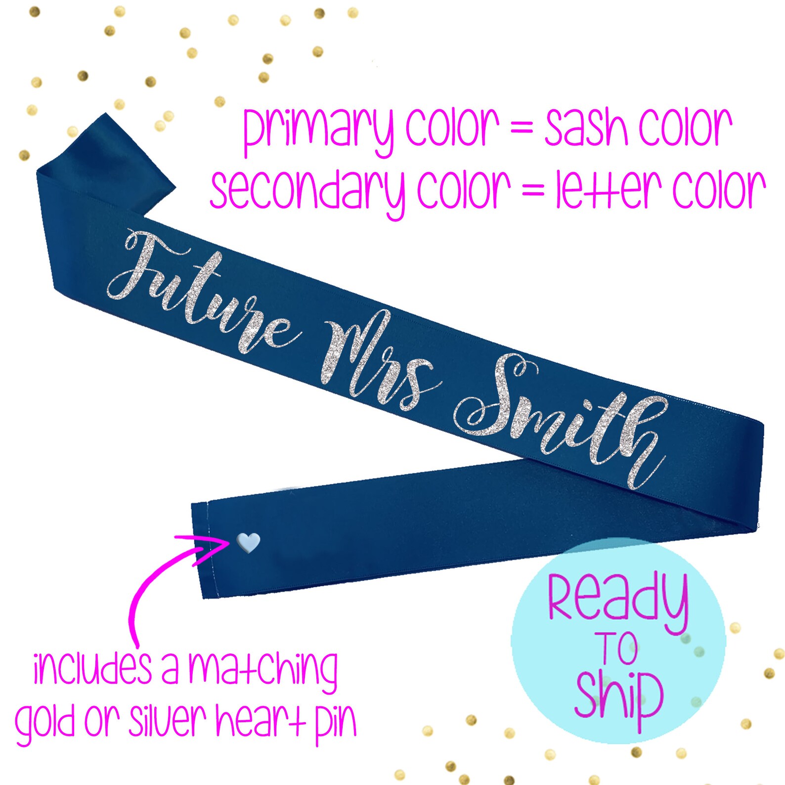 Personalized Future Mrs Sash Rose Gold Bride to Be Sash Gold - Etsy