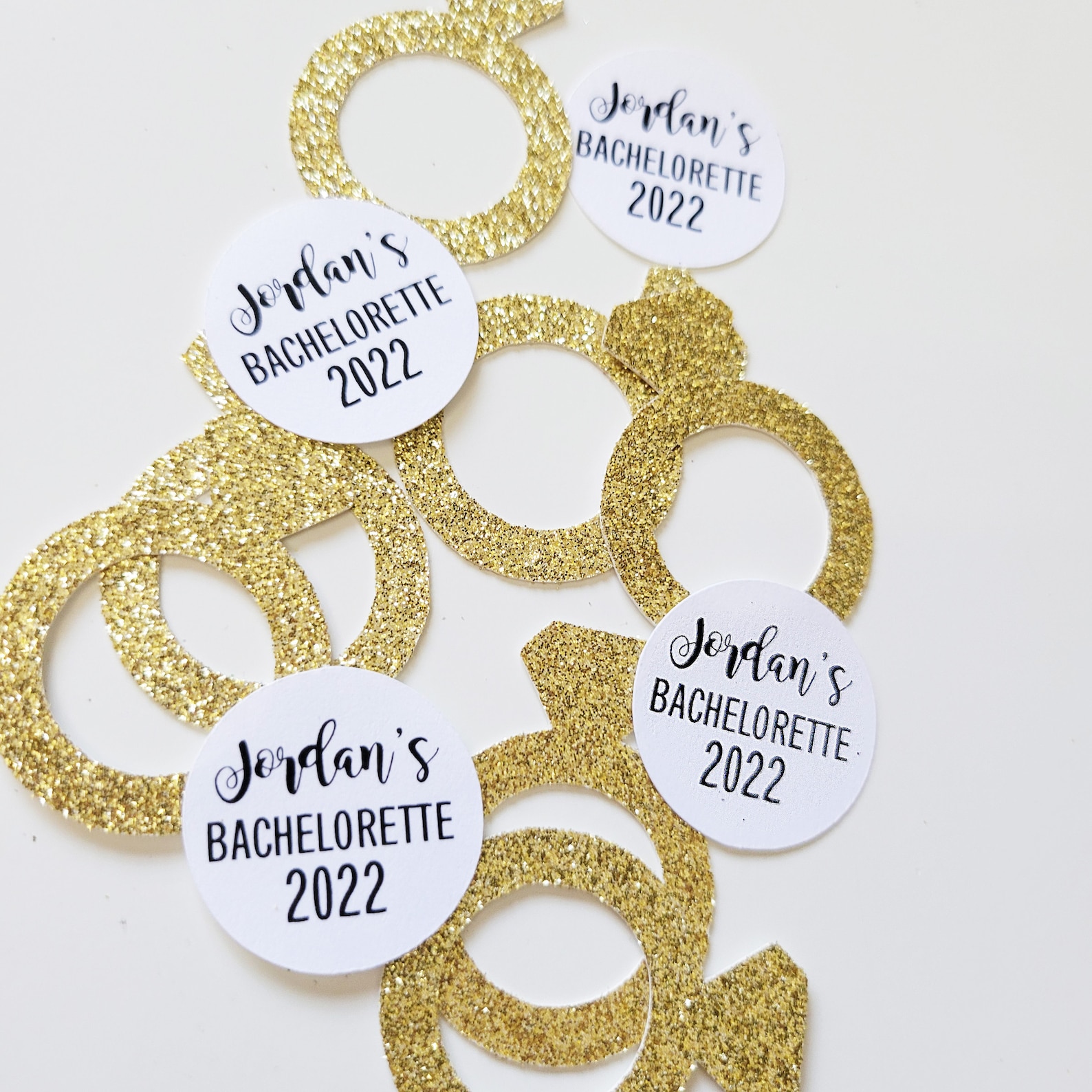 Personalized Bachelorette Party Confetti Engagement Ring - Etsy