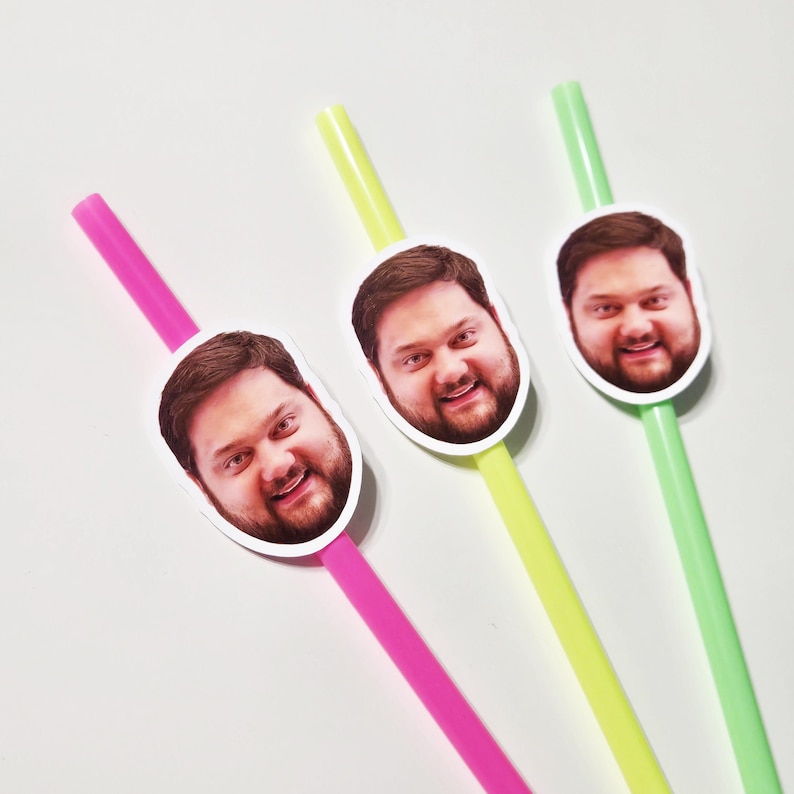 Personalized Groom Face Straws: Coastal Bachelorette Party Favors - Etsy